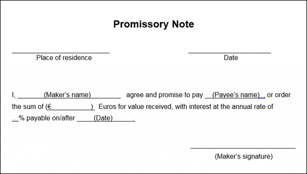 Promissory Note Definition And Parties Involved Paiementor